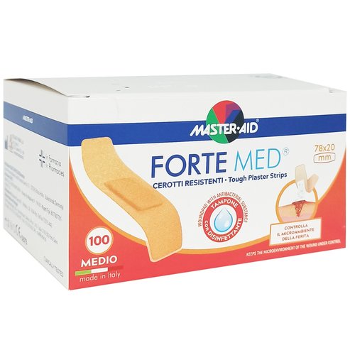 Master Aid Forte Med Tough Plaster Strips Бежово Медио 78х20мм 100 бр ...