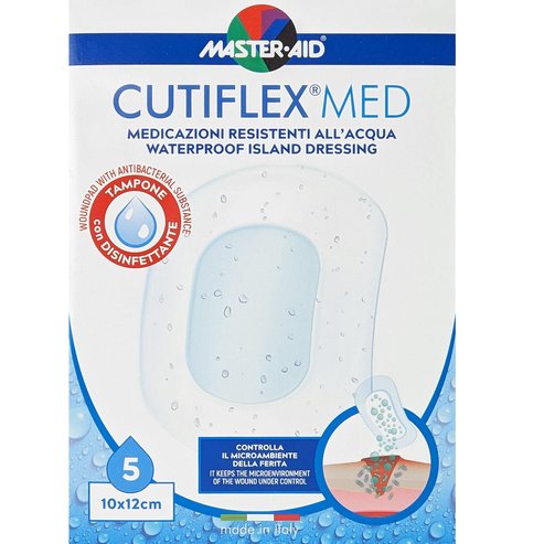 Master Aid Cutiflex Med Waterproof Island Dressing 10x12cm 5 бр ...