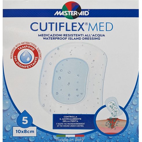 Master Aid Cutiflex Med Waterproof Island Dressing 10x8cm 5 бр ...