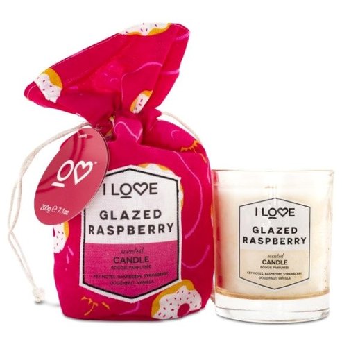 I Love... Glazed Raspberry Scented Candle Ароматна свещ 200gr ...